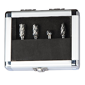 SpeTool Carbide Rotary Burr For Aluminum Cutting (Non-Ferrous) 1/4 inch shank 4Pcs/Pack