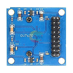 OV7670 300KP Camera Module Supports VGA CIF 640X480 Auto Exposure Control Display Compatible I2C Interface for Arduino
