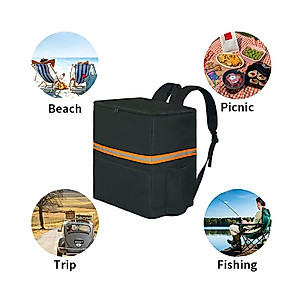 ISFC Thermal Food Delivery Backpack with Cup Holders,Insulated Pizza Delivery Bag Waterproof Food Warmer Backpack for Ubers,Doordash,Camping,Groceries Backpack