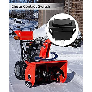 AUGREX 1687904 Snowblower Chute Rocker Switch, Chute Rotation Switch Fit for Simplicity Snapper Murray Snowblower Replace 1754865YP 1687905 1737378YP 1737379YP