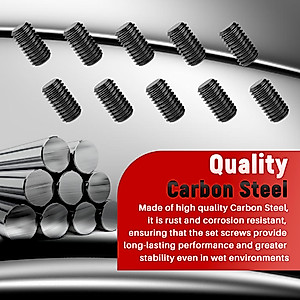 Terixe 10-Pack 155023 Screw Kit Replacement for Moen | Carbon Steel Set Screw Kit | Includes Wrench for Kitchen Faucet Handle Repair & Faucet Replacement Parts