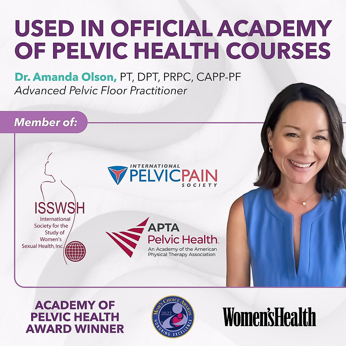 IntimateRose Pelvic Wand with Vibration for Pelvic Muscle Pain Relief - Pelvic Physical Therapy Use for Trigger Point & Tender Point Release for Men & Women