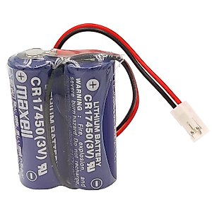 Zivases CR17450-2WK27 / D80UB016170 3V Replacement PLC Battery 2*CR17450 Battery Pack for Mazak 2CR17450 3V Battery