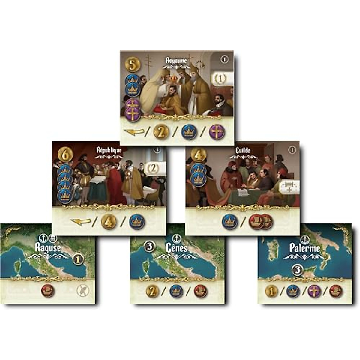 Virtù Board Game Italian Renaissance Themed Strategy Game Deep Strategic City Building Game for Adults and Teens Ages 14+ 2-5 Players Average Playtime 60-150 Minutes, Made by Super Meeple