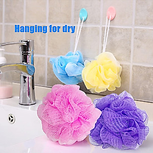 10 Pack Bath Loofah Sponges,Mesh Shower Pouf Balls,Exfoliating Scrubber for Kids Women Men Body Wash,Random Color