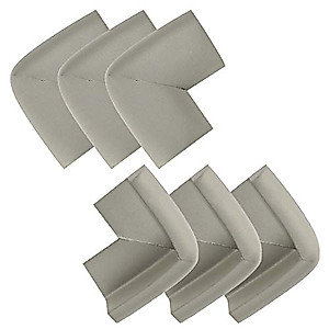 uxcell Household 6pcs Furniture Corner Cushions Foam Table Desk Cabinet Edge Cover Eoney Corner Guards Protectors Bumper Gray