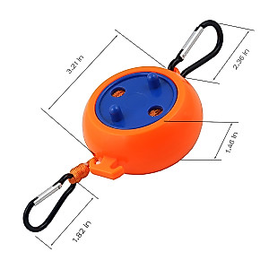 WaWacomp Portable Travel Clothesline is 32 Ft Retractable Clothesline for Indoor Clothes Lines and Outdoor Camping Clothesline with 10 Positioning Snaps, 10 Clothespins (1 Retractable)