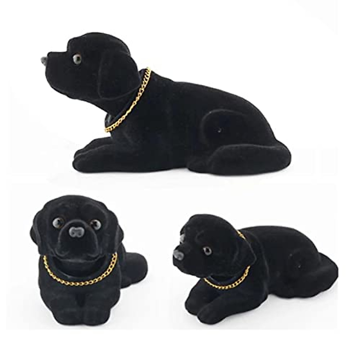 PETSOLA Cute Bobble Head Dog Nodding Dog Rocking Head Toy Figurine Model Shaking Head Dog Puppy Ornaments for Auto Dashboard Cake Vehicle Decor, 16cmx8cmx10cm