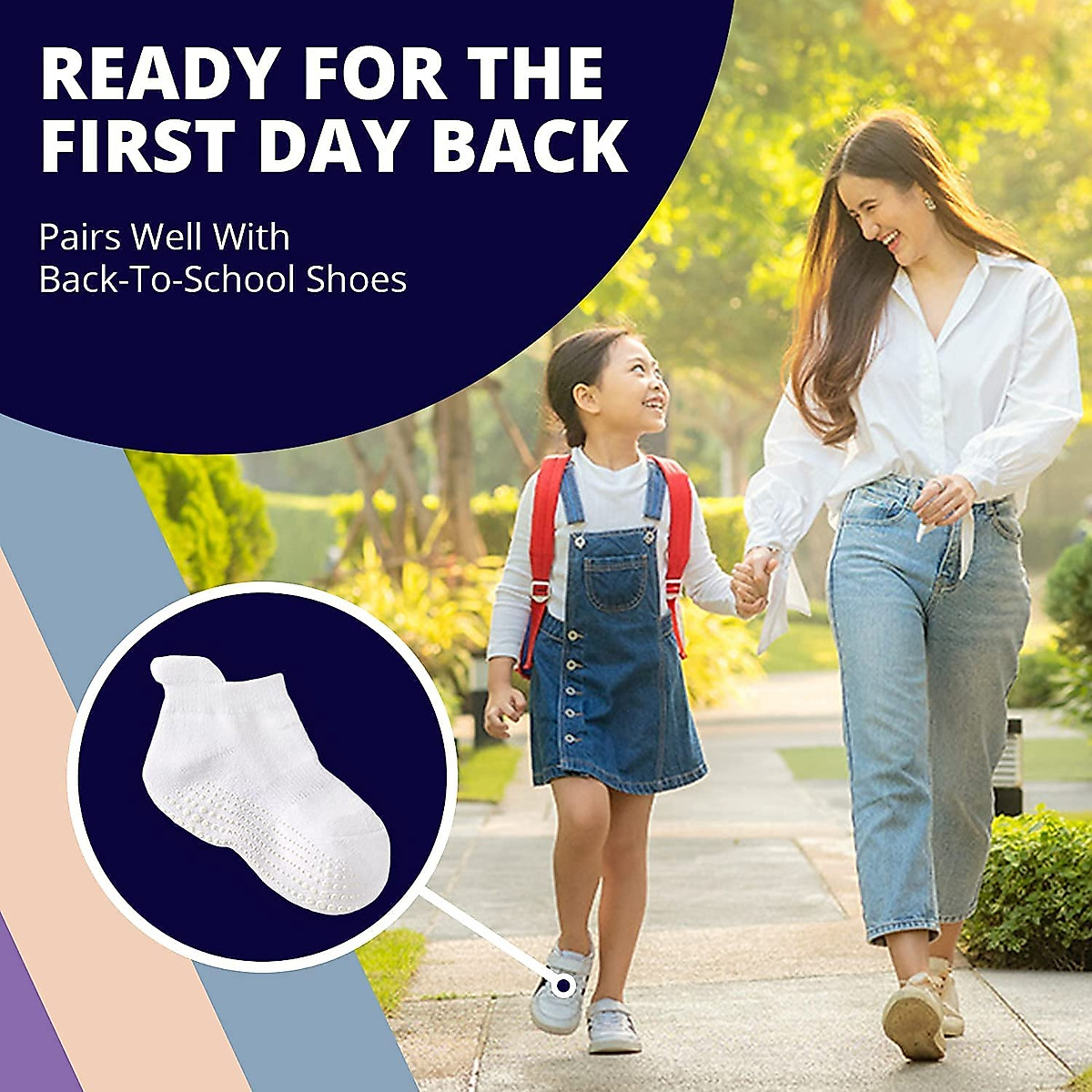 LA ACTIVE Non Slip Grip Ankle Boys and Girls Socks with Non Skid for Babies Toddlers and Kids Back to School, Ideal Gift for Mother's Day