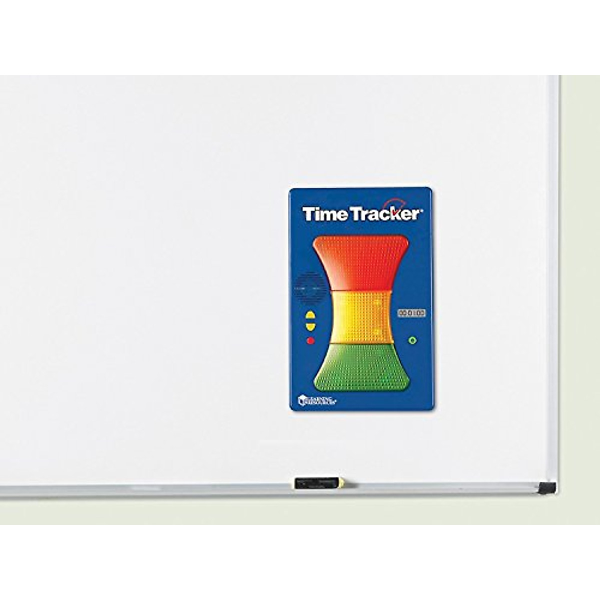 Learning Resources Magnetic Visual Time Tracker & Clock, Classroom Accessories, Teacher Aids, 3-Color Lighted Display, Visual & Audio Alarms, 7 x 1-1/2 x 5 in