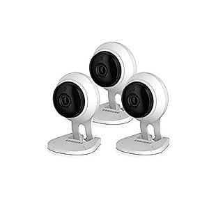 SAMSUNG SNH-C6417BNW SmartCam HD Plus 1080p Full HD Wi-Fi Camera White (Renewed) (3 Pack)