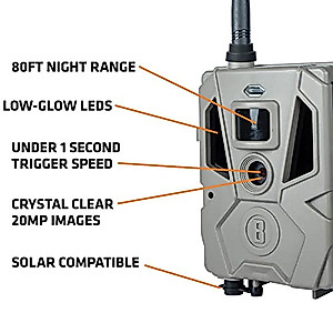 Bushnell CelluCORE 20 Trail Camera for Verizon with Low Glow/80ft Night Range and HD Video Trail Camera