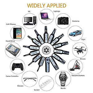 14-Piece Tamper-proof Torx Bit Set, S2 Alloy Steel T5-T40 Security Tamper Resistant Star Bits. ALWORKKIT Gifts for men