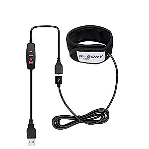 SVBONY SV172 Lens Warmer, 240mm Lens Heater Warmer Dew, 3 Gear Regulator Temperature USB Universal Dew Heater Strip for Telescope Camera