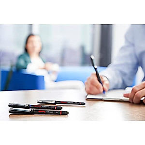 Rotring Rollerball Pen | Needle Point (0.5 mm) Rollerpoint for Precise Writing | Black Ink | 12 Count