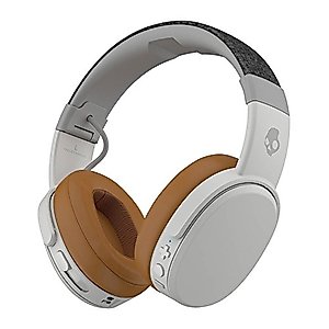 Skullcandy Crusher Over-Ear Wireless Headphones with Sensory Bass, 40 Hr Battery, Microphone, Works with iPhone Android and Bluetooth Devices - Grey/Tan (Discontinued by Manufacturer)