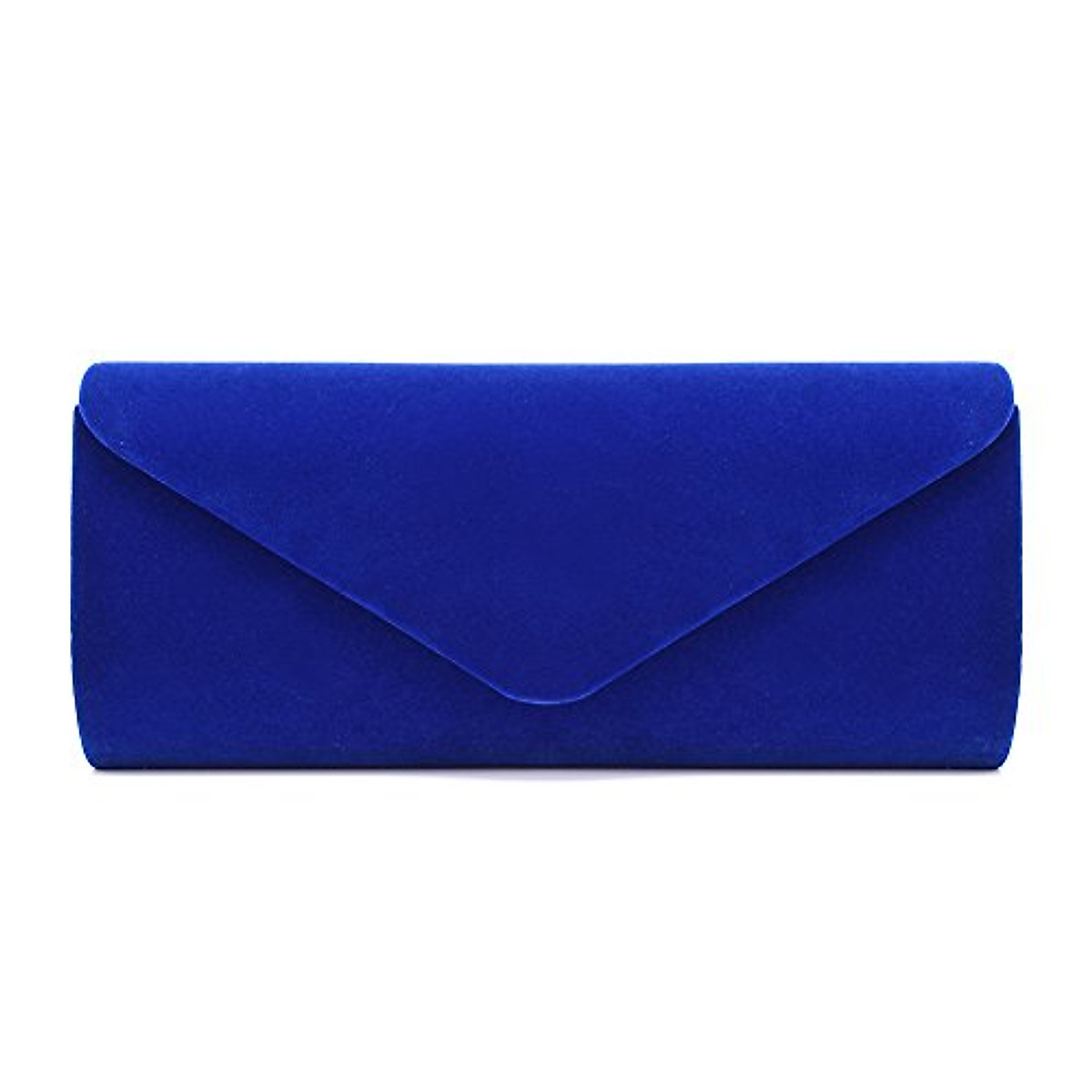 U-Story Women's Evening Wedding Party Velvet Envelope Clutch Bag Tote Purse Handbag (Blue)
