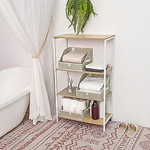 GRANNY SAYS Bundle of 3-Pack Trapezoid Storage Bins & 1-Pack Hanging Closet Organizer