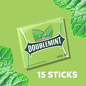 Doublemint WRIGLEY'S DOUBLEMINT Mint Gum Chewing Gum Bulk Pack, 15 Stick (Pack of 10)