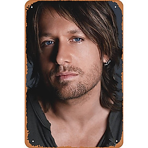 Keith Lionel Urban Country Music Singer Poster Tin Sign for Wall Decorative Metal Signs Living Room,Office, College Dorm, Children's Room, Games Room, Coffee Shop，Library, Gym, or Office 8x12 Inch