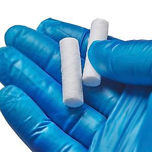 100 Dental Cotton Rolls, One Inch Nosebleed Plugs for Kids or Adults - Extra Absorbent Blood Clotting, Cotton Rolls (100 Count)