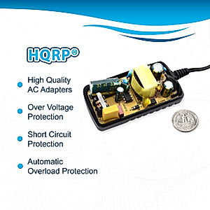 HQRP AC Adapter Power Supply Compatible with Roland TD-3, TD-4, TD-6, TD-6V, TD-8, TD-9, TMC-6, TU-1000 [UL Listed] + Euro Plug Adapter