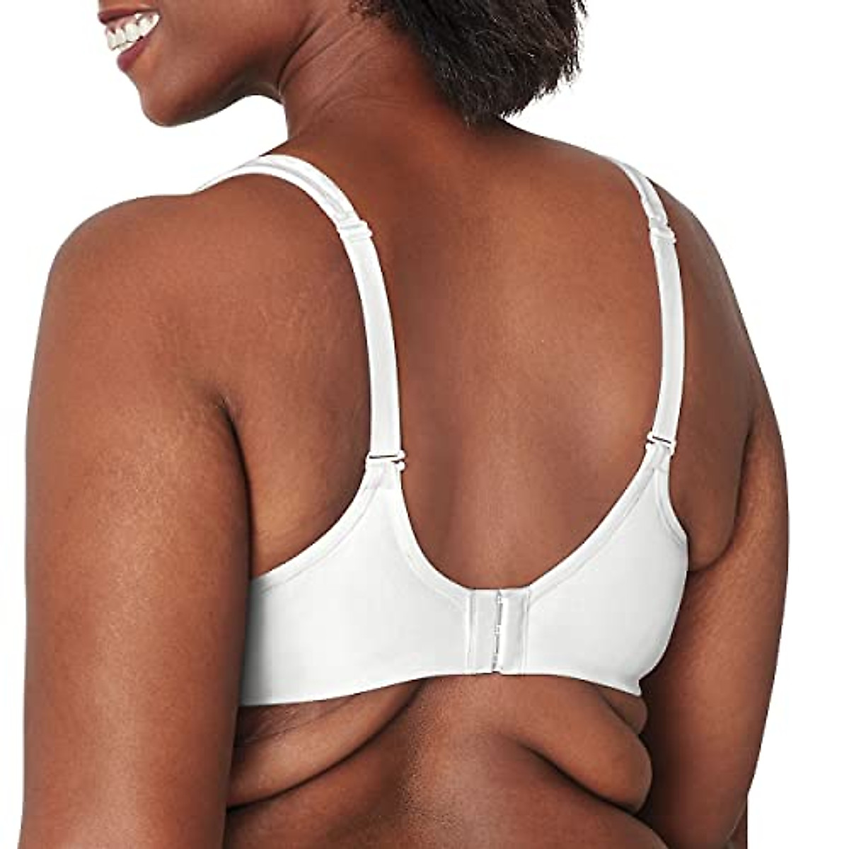 Playtex Women's Bounce Control, Coverage Convertible Wireless T-Shirt, Full-Support Wirefree Bra, White, 40DDD