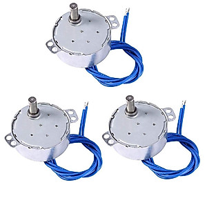 Craftbay 3PCS Synchronous Synchron Motor Turntable Motor Electric Synchron Motor for Cup Turner Cuptisserie Tumbler Cup Rotator with 7mm Flexible Coupling Connector 50/60 Hz 4W 5-6RPM/MIN CCW/CW