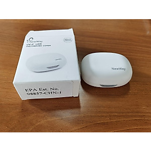 NewWay Mini Toothbrush Sanitizer Cover Rechargeable Travel Toothbrush Case with Holder for Houshold and Traving or Business Trip White