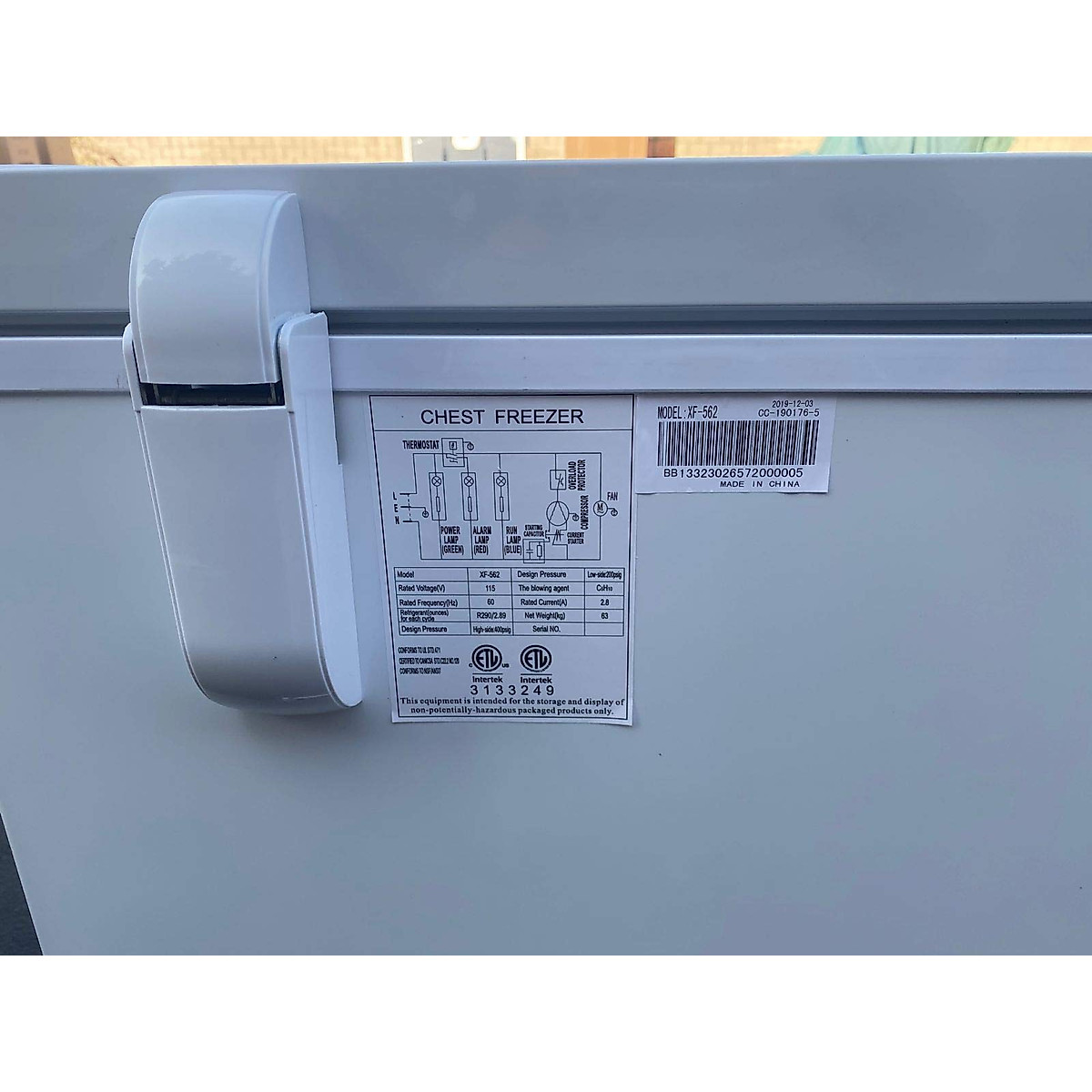 Commercial Freezer Chest freezer 18 cubic feet, 65" Length-Ice Cream freezer NSF Certified White Solid door w/Storage Baskets XF-562 dup1