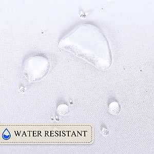 SARAFLORA Outdoor and Indoor Tablecloth -60x84 inch White, Wrinkle Free Washable Waterproof Table Cloth with Umbrella Hole and Zipper Rectangle Table Cover for Spring/Summer/Patio/Picnic/BBQS/Party