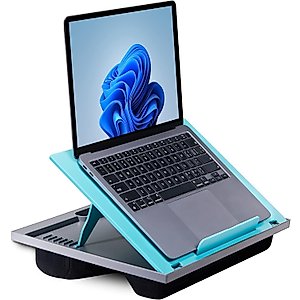 HUANUO Adjustable Lap Desk - with 8 Adjustable Angles & Dual Cushions Laptop Stand for Car Laptop Desk, Work Table, Lap Writing Board & Drawing Desk on Sofa or Bed, HNLD2TB