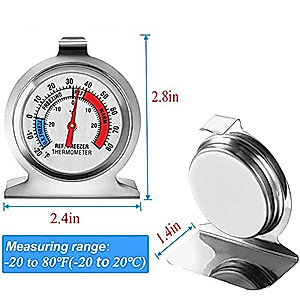 3 Pack Refrigerator Classic Fridge Large Dial with Red Indicator for Freezer Refrigerator Cooler with Hanging Hook and Retractable Stand Floor and Rug Vacuum