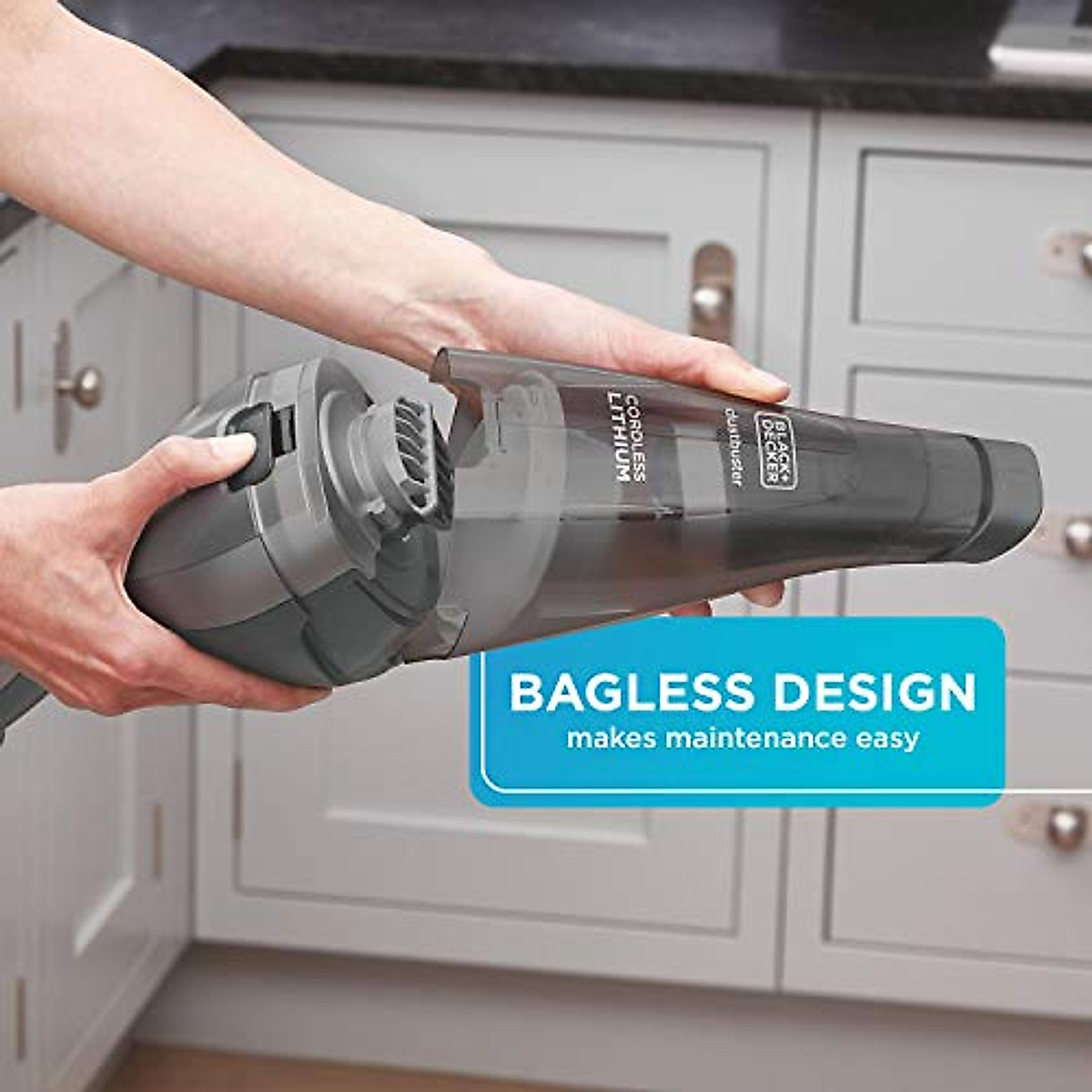 BLACK+DECKER Dustbuster Handheld Vacuum, Cordless, Dark Grey (HNVC220BCZ01)