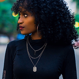 ZHIXUN 5 PCS Goth Necklaces Mens Chain Necklace Choker Emo Aesthetic Punk Jewelry Alt Clothes Y2k Accessories for Eboy Egirl Dream Smp Stuff-Style 2