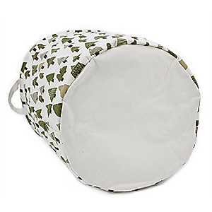 Homele 19.7" Large Laundry Hamper Bucket Waterproof Coating Cotton Laundry Basket Collapsible Washing Basket Canvas Storage Basket Bin Home Nursery Toy Organizer (Tree)