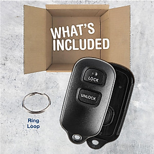 KeylessOption Key Fob Cover Case Replacement for 2000 2001 2002 2003 2004 2005 2006 2007 2008 Toyota Celica Echo Highlander Prius Rav4 Tacoma Yaris 4Runner Tundra Remote Shell, 3-Button HYQ12BBX