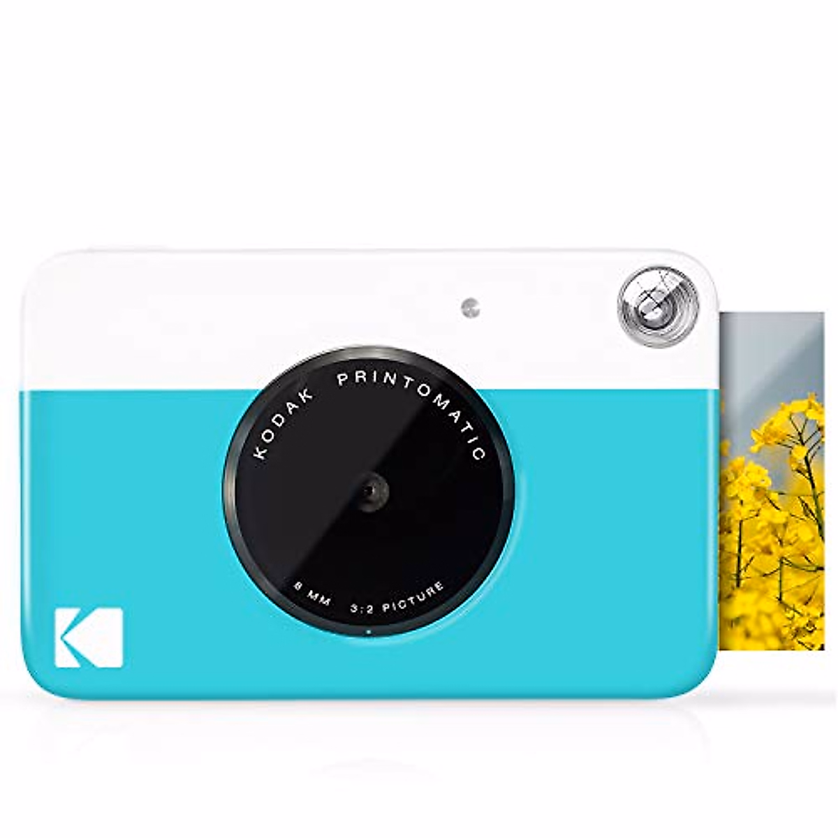Kodak Printomatic Instant Camera (Blue) Basic Bundle + Zink Paper (20 Sheets) + Deluxe Case
