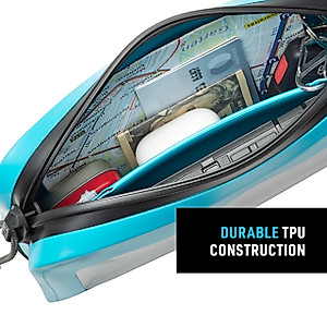 Nite Ize RunOff Waterproof Hip Pack - Beach & Hiking Essential - Bag for Phone & Travel Essentials - Crossbody Beach Tote & Travel Pouch with IP67 Rating - Blue