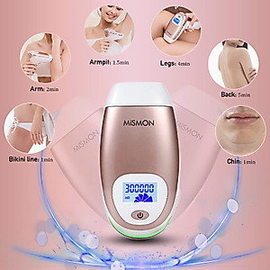 Permanent Hair Removal, MiSMON IPL Hair Removal for Women/Men, at-Home Hair Removal Machine for Bikini/Legs/Underarm/Arm/Body with Skin Color Sensor - Safe and Effective Technology