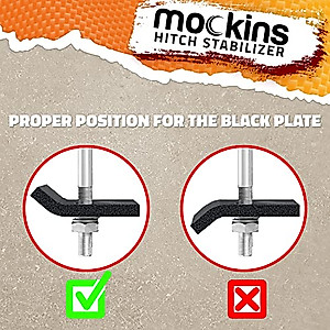 Mockins Anti Rattle Hitch Tightener 2 inch & 1.25 | Steel Trailer Hitch Stabilizer | Rust-Proof Tow Hitch Rattle Stopper for Wobble-Free Stable Ride | Universal Fit 2- Inch Receiver Hitch Accessories