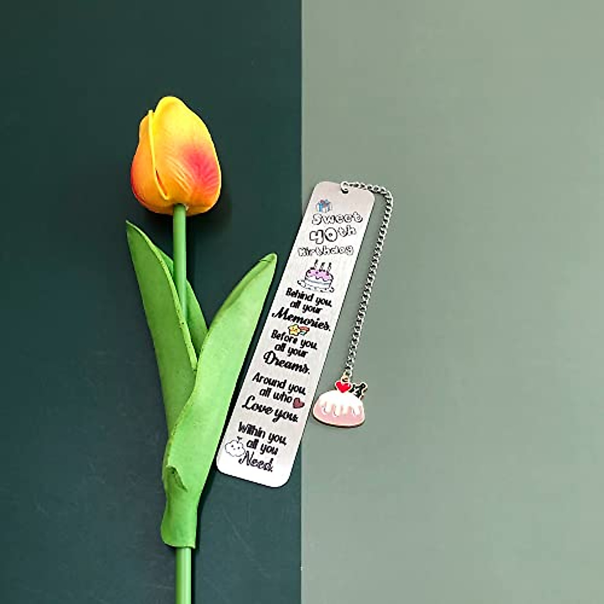 Bookmarks 40th Birthday Gifts Appreciate Dad Mom Best Regards Happy Birthday Present Personalized Book Lover Birth Day Best Wishes Keepsakes for Aunty Uncle Grandpa Grandma Friends Bestie (40th)