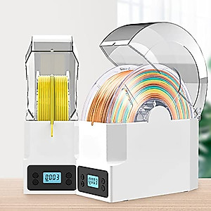 3D Printer Filament Dryer, Wear Resistance Anti Scalding Real Time Monitoring Filament Dryer 100‑240V Safe for Consumables(US Plug)