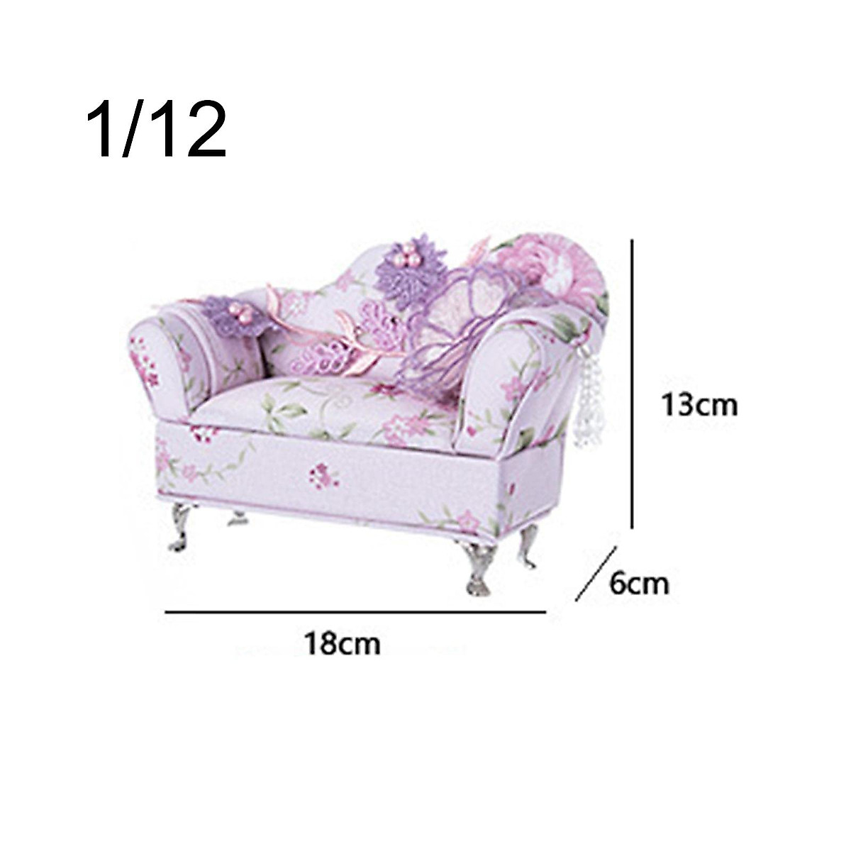 TOOYFUL Mini Couch Jewelry Box 1:12 Scale Furniture Stylish Jewelry Chest Living Room Decor Birthday Gifts Sofa Jewelry Box for Necklace Brooch, Style D