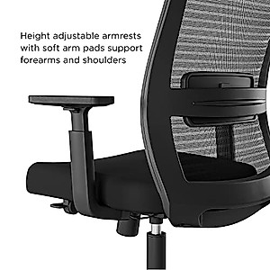 Union & Scale Prestige Marrett Fabric/Mesh Swivel Task Chair, Black, 2/Pack (Un53249-Ccvs)