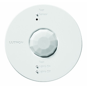 Lutron LRF2-OCRB-P-WH Radio Powr Savr Wireless Ceiling-Mounted Occupancy/Vacancy Sensor, White