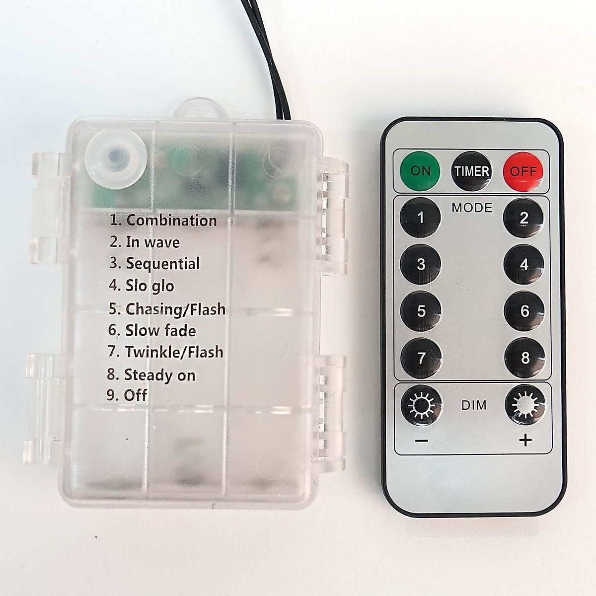 Efavormart 26FT String LED Lights with 25 Clear Bulbs 8 Mode Dimmable Warm White Waterproof Outdoor/Indoor Patio - Remote Included