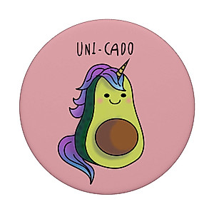 Uni Cado YUMMY PINK Avocado Unicorn Christmas Birthday Gift PopSockets PopGrip: Swappable Grip for Phones & Tablets