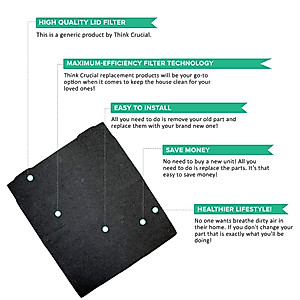 Crucial Air Replacement Carbon Air Filter - Compatible with Kenmore Part # 83378, Whirlpool 8171434, 8171434K – Fits Air Purifier Kenmore 295 Series, Whirlpool AP300, AP350, AP450, AP510 (8 Pack)