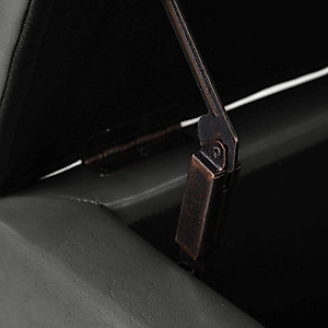 Joveco 51" Storage Bench Ottoman Footstool- Tufted Storage Ottoman Bench- Bonded Leather Footrest for Living Room and Bedroom (Gray)